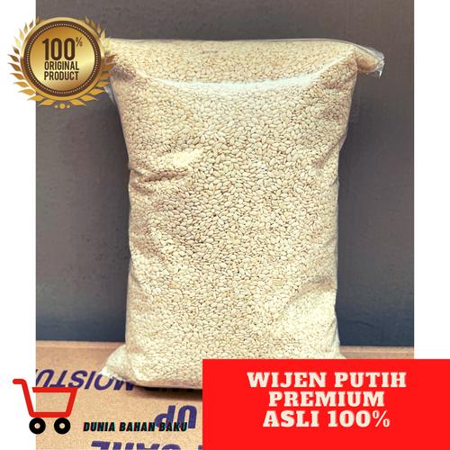 Jual WIJEN PUTIH WHITE SESAME PREMIUM 500 g/1KG BIJI WIJEN - 500 g ...