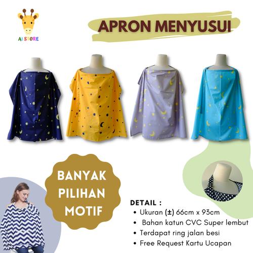 Jual Perlengkapan Bayi Apron Menyusui Bayi Baru Lahir Motif Star Kain ...