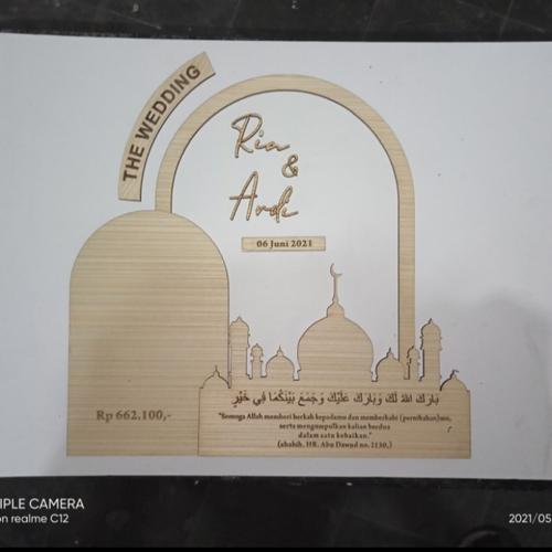 Jual chipboard mahar mdf/template triplek nama/papan nama triplek kayu ...