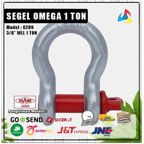 Jual Segel Omega 1 Ton Screw Pin Shackle G209 Type Galvanis - Kab ...