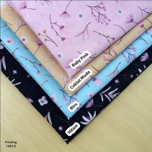 Jual Kain Katun/ Kain Katun CVC Motif Flower D - 1365(per 0,5 meter ...