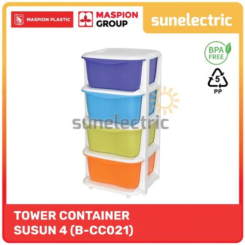 Jual Maspion PLA BCC021 Laci/Lemari Pakaian Susun 4 Laci/Tower ...