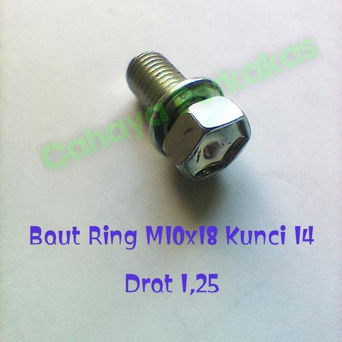 Jual L Baut Ring Paten M10 x 18 kunci 14 Drat 1.25, Original Mobil ...