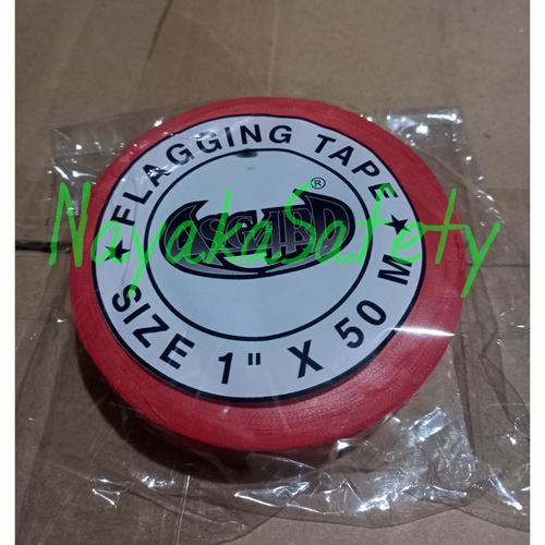 Jual Flagging Tape Merah 1" x 50 Mtr / Pita Penanda Survey 24mm x 50 mtr - Kota Bekasi - Nayaka ...