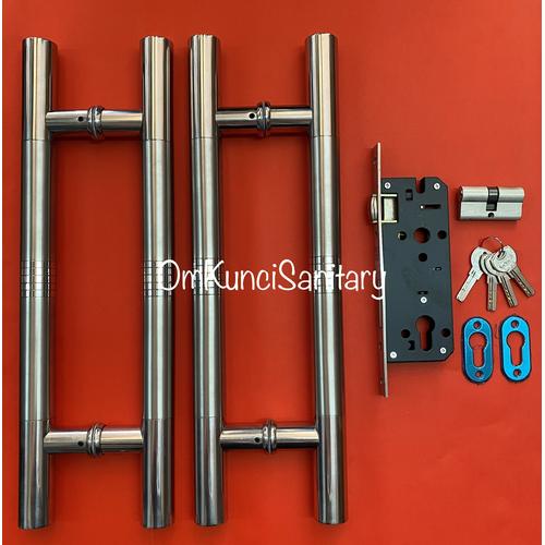 Jual Pull Handle Pintu Tarikan Pintu Double Bulat Tembus 45cm Set ...