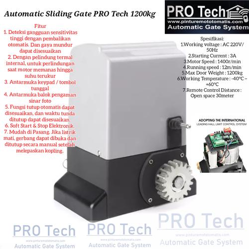 Jual Automatic Sliding Gate PRO Tech 1200 Mesin Pembuka Gerbang ...