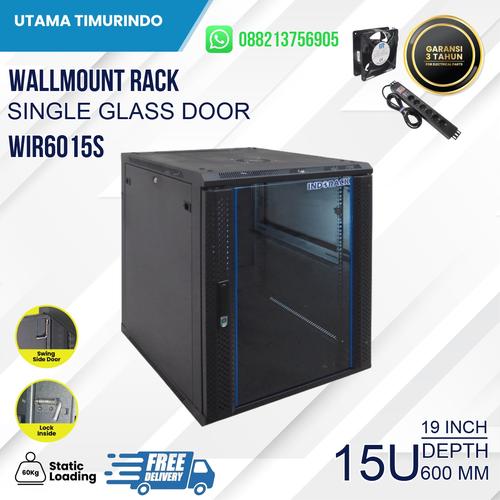 Jual Rack Server Wallmount 15U INDORACK WIR6015S Depth 600MM Single ...