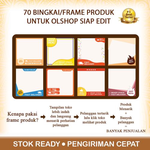Jual DESAIN BINGKAI FRAME OLINE SHOP/TOKOPEDIA SIAP EDIT PREMIUM ...