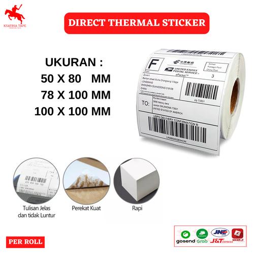 Promo Thermal Direct Label/Kertas Label Stiker-ROLL - 100*100MM*500Ps ...