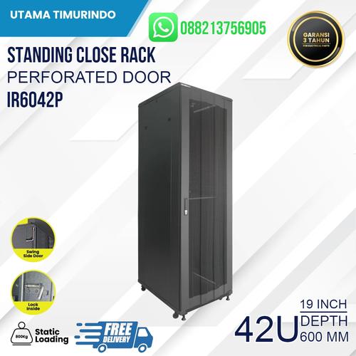 Jual Rack Server INDORACK Perforated Door IR6042P Close Rak 42U Depth ...