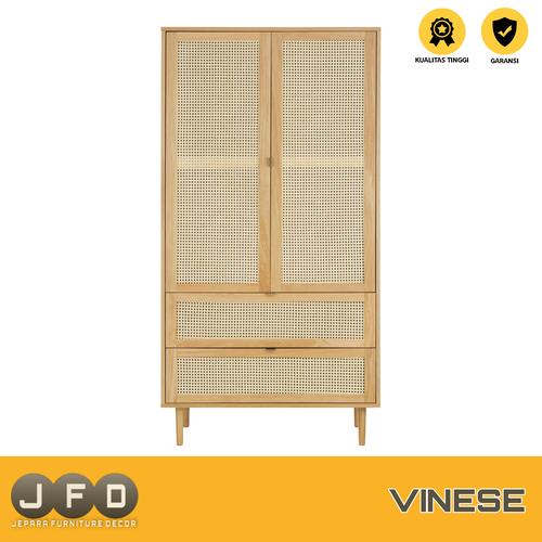 Promo Lemari Pakaian Jati 2 Pintu Lemari Rotan Aesthetic Vinese ...