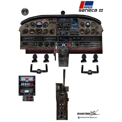 Jual Poster cockpit Piper Seneca II, Seneca 2 ukuran A0/A1 - 50% Scale ...
