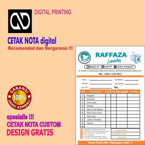 Jual cetak nota full color 1/4F 2 ply ( 4buku) - Kota Tangerang - CETAK ...