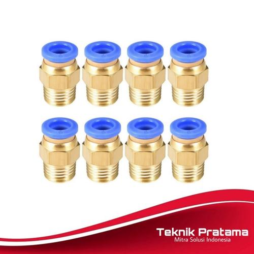 Jual FITTING PNEUMATIC LURUS MALE SELANG 8MM DRAT m8 MPC 08-m8 ...