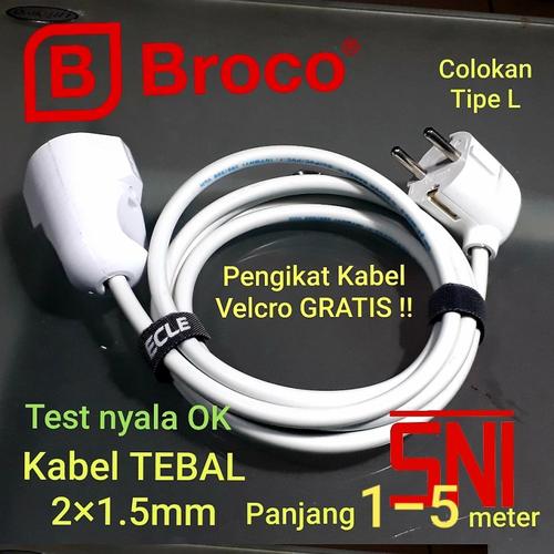 Jual SAMBUNGAN KABEL BROCO SNI STOP KONTAK COLOKAN LISTRIK 1 - 5 METER ...
