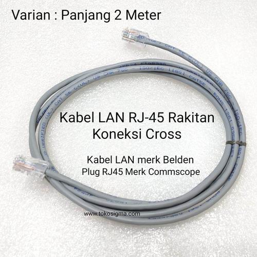 Jual Kabel LAN Cross over Belden UTP CAT-5E Rakitan Crimping Jek RJ45 ...