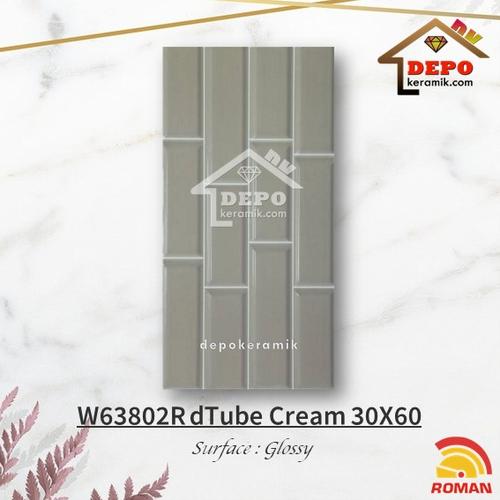 Jual Roman W63802R dTube Cream 30x60 Kw1 Keramik Dinding Roman ...