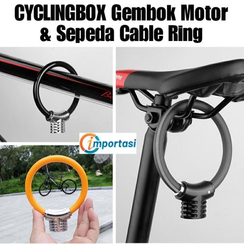 Jual CYCLINGBOX Gembok Kabel Sling Kunci Motor & Sepeda Cable Ring Lock ...