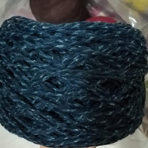 Jual Benang Rajut Wol Akrilik (Acrylic Wool) Twist Biru Putih (100 gram ...
