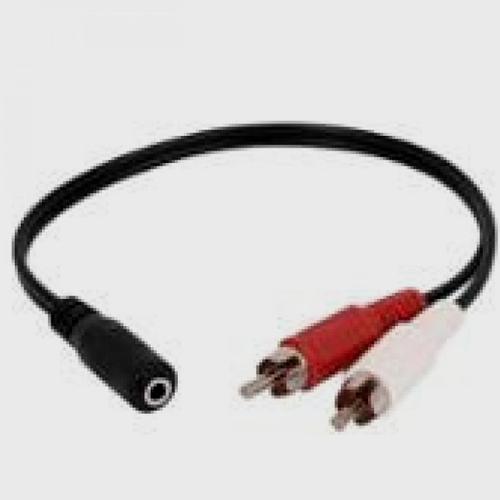 Jual Kabel adaptor 2 lubang colokan kabel konektor audio female rca ...