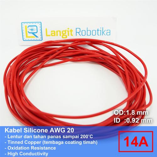 Jual AWG 20 Kabel Silicone AWG20 Cable Silikon Wire RED Merah RC Plane ...