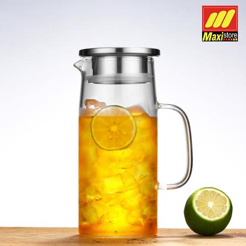 Jual Pitcher Kaca Water Jug Tea Pot Slim Tahan Panas Dingin - Maxistore ...