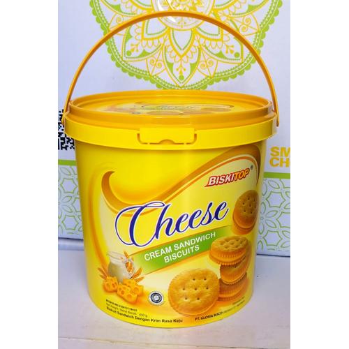 Jual Biskitop Cheese Sandwich Biscuit 400gr / Kaleng Biskuit Plastik ...