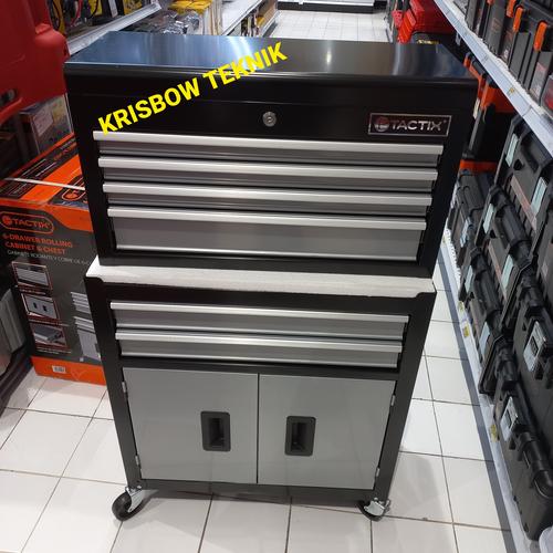 Jual Troli Kabinet drawer Perkakas 6 Laci Taxtic tool box kit - Kota ...