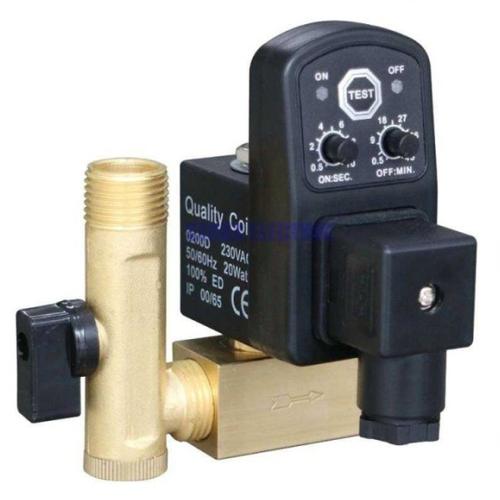 Jual 1/2" Electric Solenoid Valve Timer Auto Drain 16bar 230 vac Split ...
