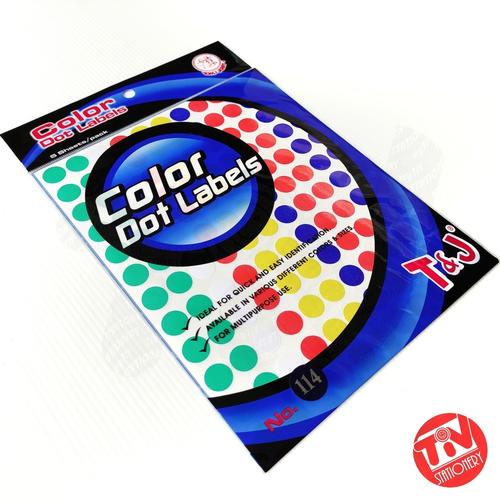 Jual Label Bulat Tom & Jerry Color Dot Warna-Warni (1 pack = 5 lembar ...