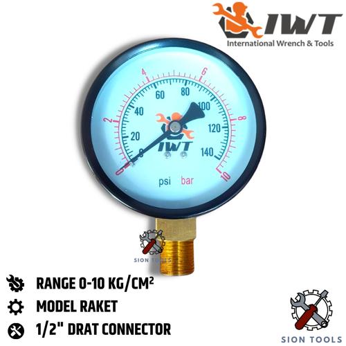 Jual IWT PRESSURE GAUGE 4 INCH 6 10 16 BAR / MANOMETER / PENGUKUR TEKANAN - 6 BAR - Kota ...