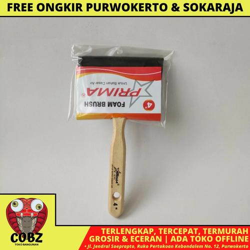 Jual 4 INCH / PRIMA KUAS BUSA SPONS SPONGS FOAM BRUSH CAT - Kab ...