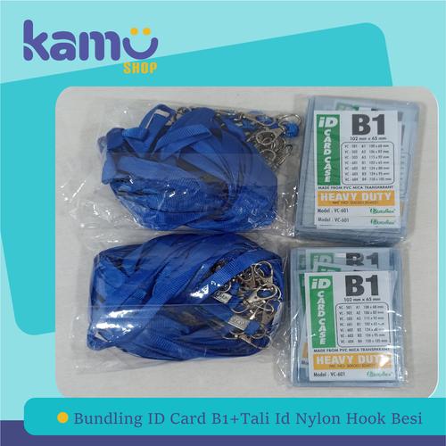 Promo Bundling ID Card B1+Tali ID Card Nylon Hook Besi-NYLK [2 Pasang ...