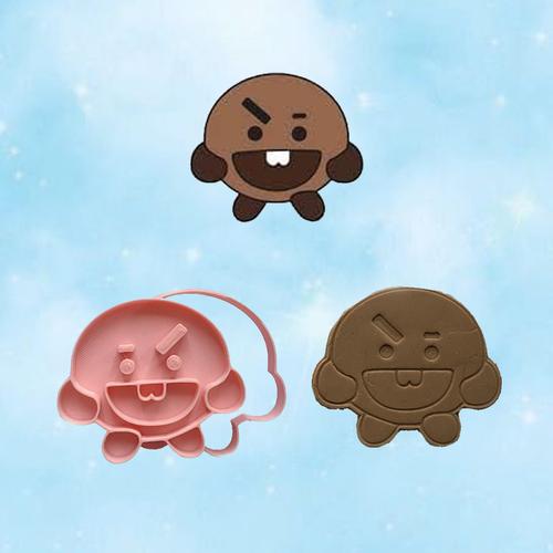 Jual Cetakan kue karakter 3d cookie cutter BTS BT21 Shooky round - Kota ...