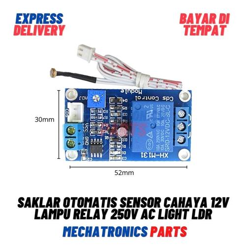 Jual Saklar Otomatis Sensor Cahaya 12V Lampu Relay 250V AC Light LDR ...