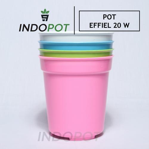 Jual Pot Tinggi merk Effiel 20 Warna Pot Tower Bunga Hias - Putih ...
