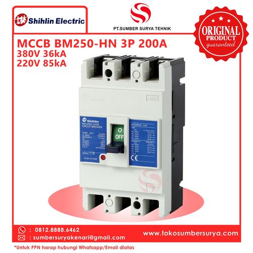 Jual MCCB BM250-HN / BM250HN 3P 200A Shihlin Electric - Jakarta Pusat - SUMBER SURYA store ...