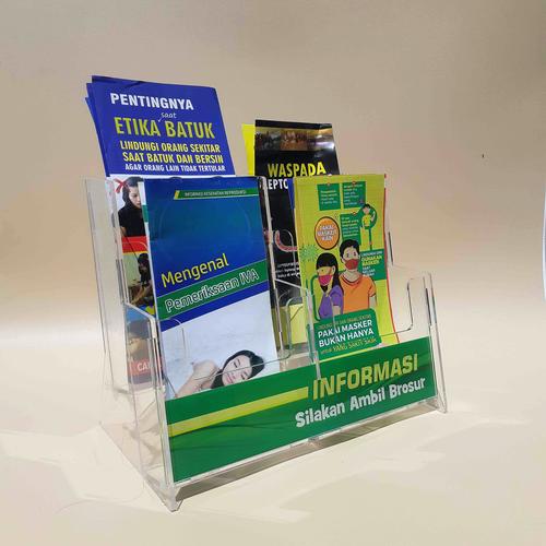 Promo Akrilik Tempat Leaflet / Rak Leaflet / Tempat Brosur - Kab ...