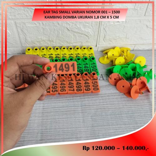 Jual ear tag kambing domba nomor ukuran 1,8 cm x 5 cm - Orange, 201-300 ...