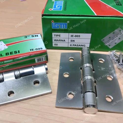 Jual Engsel Pintu 3 inch / 4 inch / Engsel Jendela IGM Besi Stainless ...