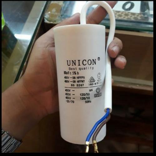 Jual Kapasitor (Capacitor) pompa 80uf 450VAC Unicon 80 uf 450v ...