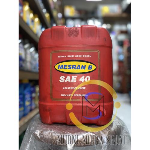Jual Pertamina Mesran B40 Vintage B SAE 40 Oli Diesel Engine Oil Galon ...