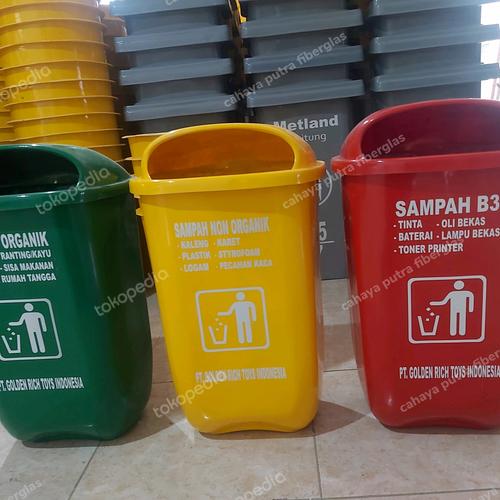 Jual tempat sampah, tong sampah, model oval tanpa tiang penyangga ...