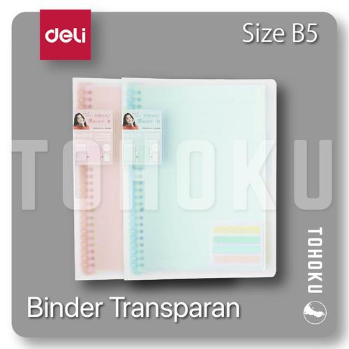 Jual Slim Binder Aesthetic Transparan B5 - Dapat Ditekuk 360* B - Blue ...