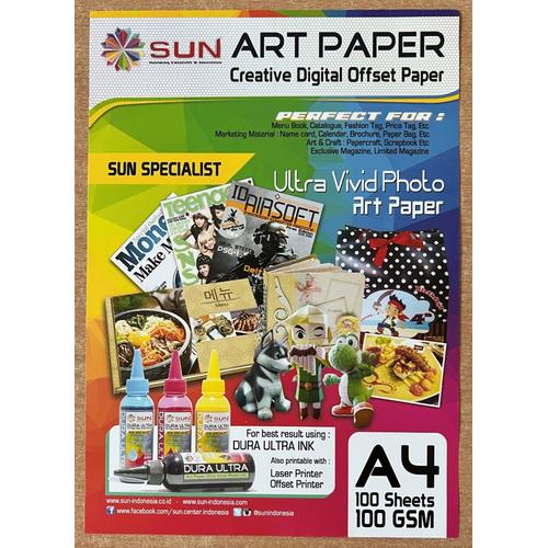 Jual Kertas Art Paper Sun Art Paper A4 (100 120 150 210 230 260 gsm ...