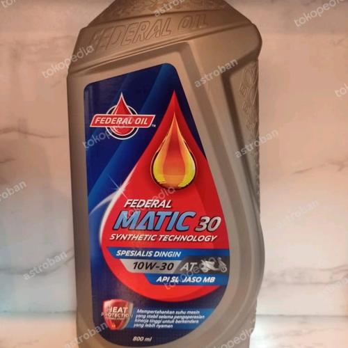 Jual Federal Oil Matic 10W-30 800ml Free Gear oil/Oli Motor/Federal Oil ...
