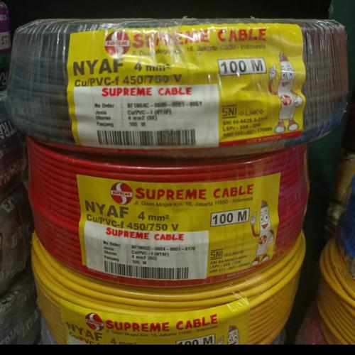 Jual Kabel NYAF 4 mm Supreme NYAF 1 x 4mm 1 Roll 100 meter - Kuning ...