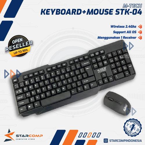 Jual M-tech STK-04 Keyboard+Mouse Wireless Combo STK 04 / STK04 - Kab ...