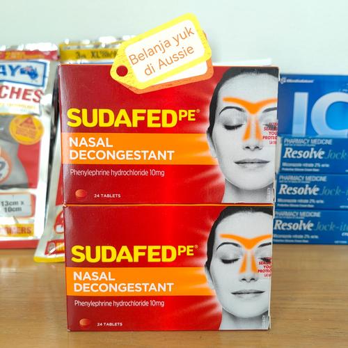 Jual SUDAFED NASAL DECONGESTANT - 24 Tablets Original Product from ...
