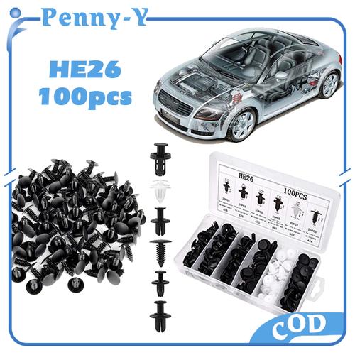 Jual 100PCS Baut Rivet Mobil Universal/Car Push Pin Rivet Bumper ...